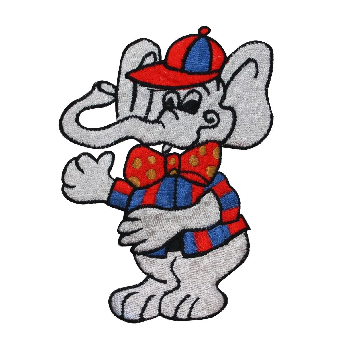 Goofy Circus Elephant Patch Fun Kids Cartoon Silly Animal Craft Iron On ...