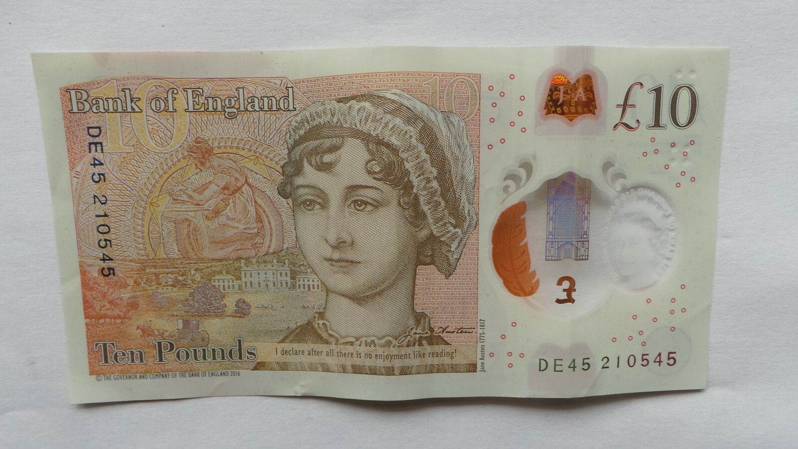 LUCKY £10 NOTE JANE AUSTEN TEN POUND ANNIVERSARY BIRTHDAY 21 05 45 MAY ...