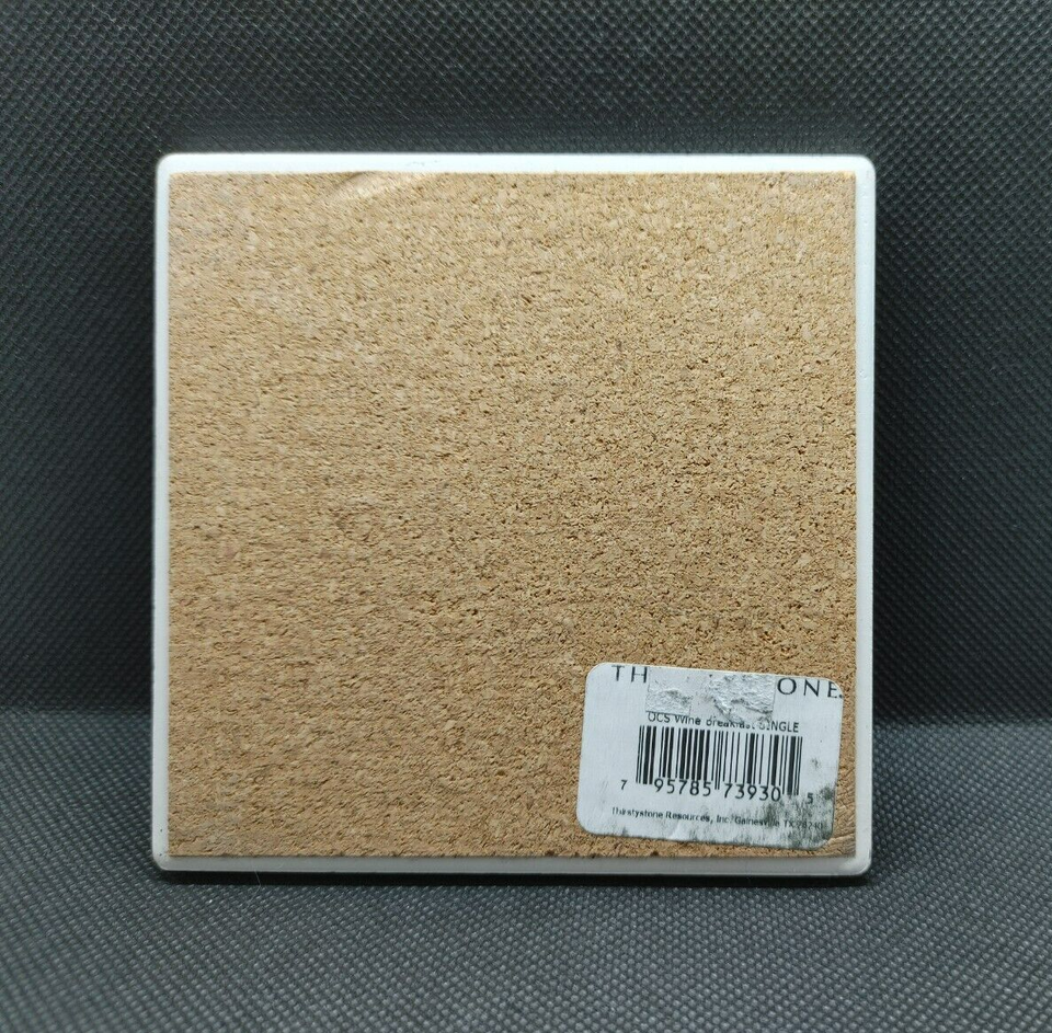 THIRSTYSTONE 4" Coaster Meal Without Wine Called Breakfast Red Poppy ...