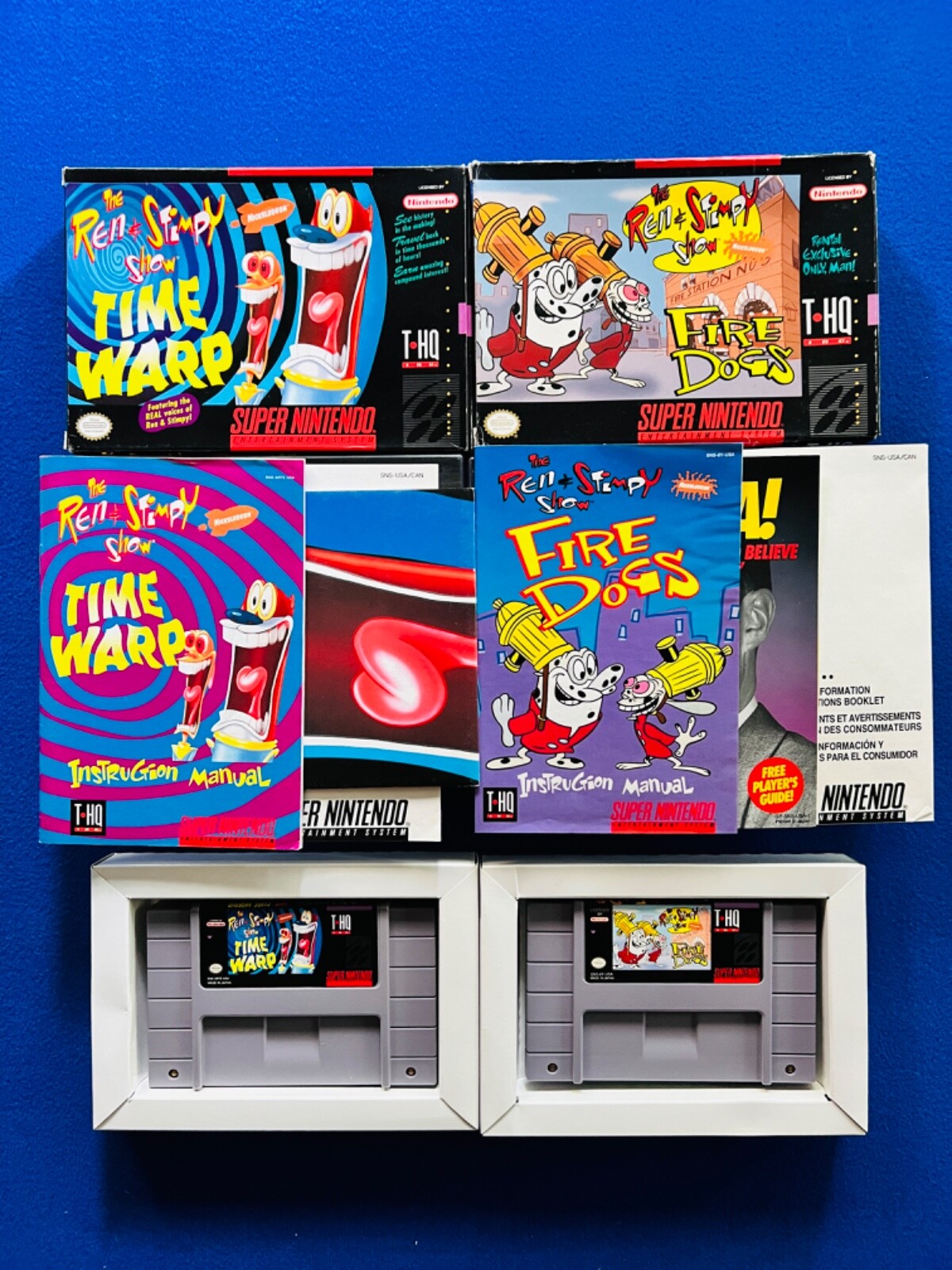 Ren & Stimpy Fire Dogs Time Warp Super Nintendo SNES Complete Box ...