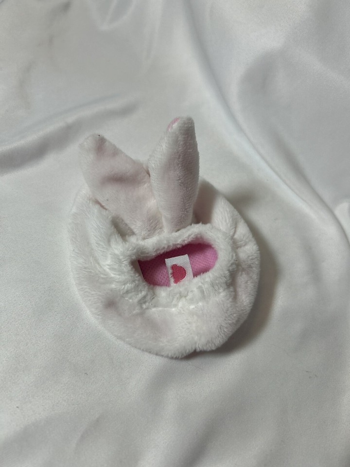 Build A Bear Bunny Rabbit Slippers White Pink Shoe Easter Shoe ...