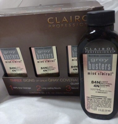 CLAIROL PROFESSIONAL HAIRCOLOR 84N/4N Light Brown 2oz | eBay