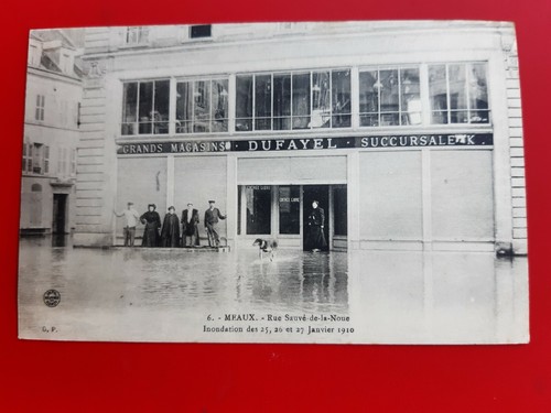 cpa 77 ...MEAUX rue Sauvé-de-la-Noue inondation des 25,26 et 27 janvier ...