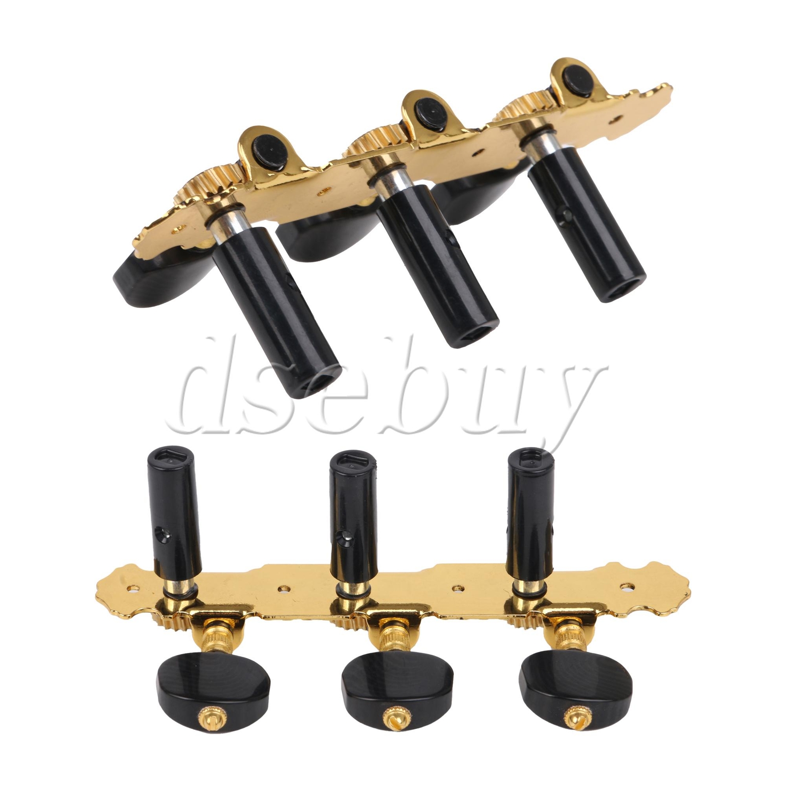 Classical Guitar String Tuning Peg Machine Heads w/ Gold Screws 3 Left ...
