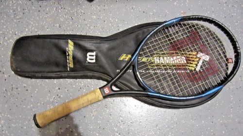 WILSON HYPER HAMMER 4.0 OS 110 Tennis Racquet 4 1/2" Grip w/Case Hyper ...