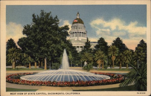 State Capitol Sacramento California view vintage postcard x599 | eBay