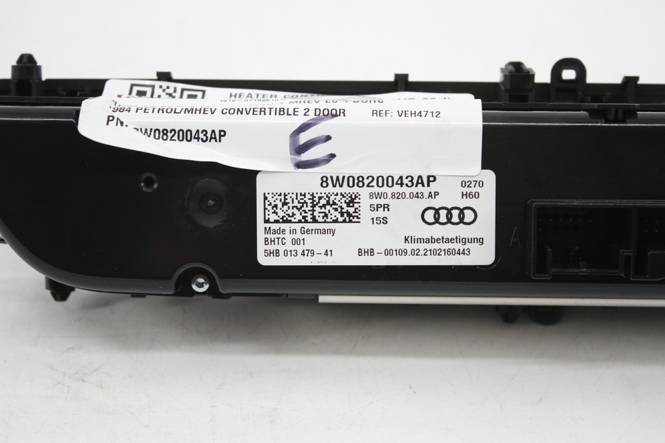 Audi A5 S5 F5 Convertible 2016-2023 AUTOMATIC AIR CON CLIMATE CONTROLS ...