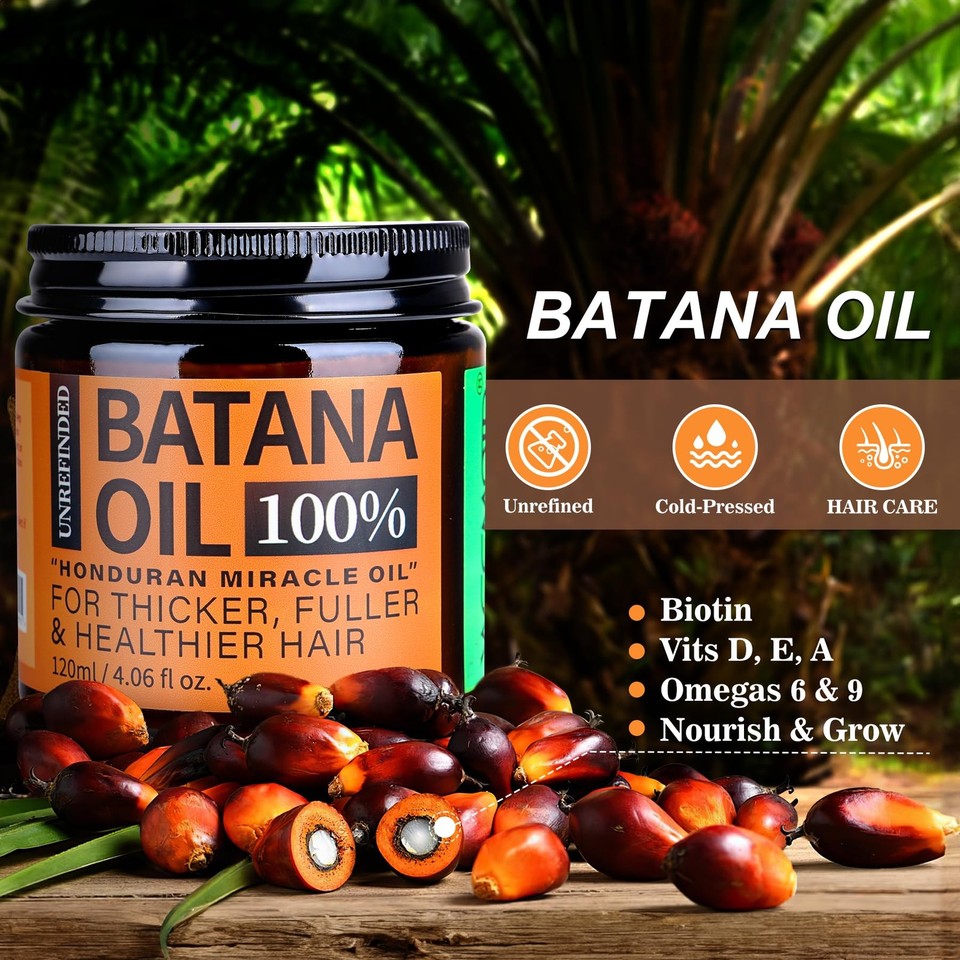 Raw Batana Oil for Hair Growth Dr Sebi, 100% Pure Organic Batana Hair ...