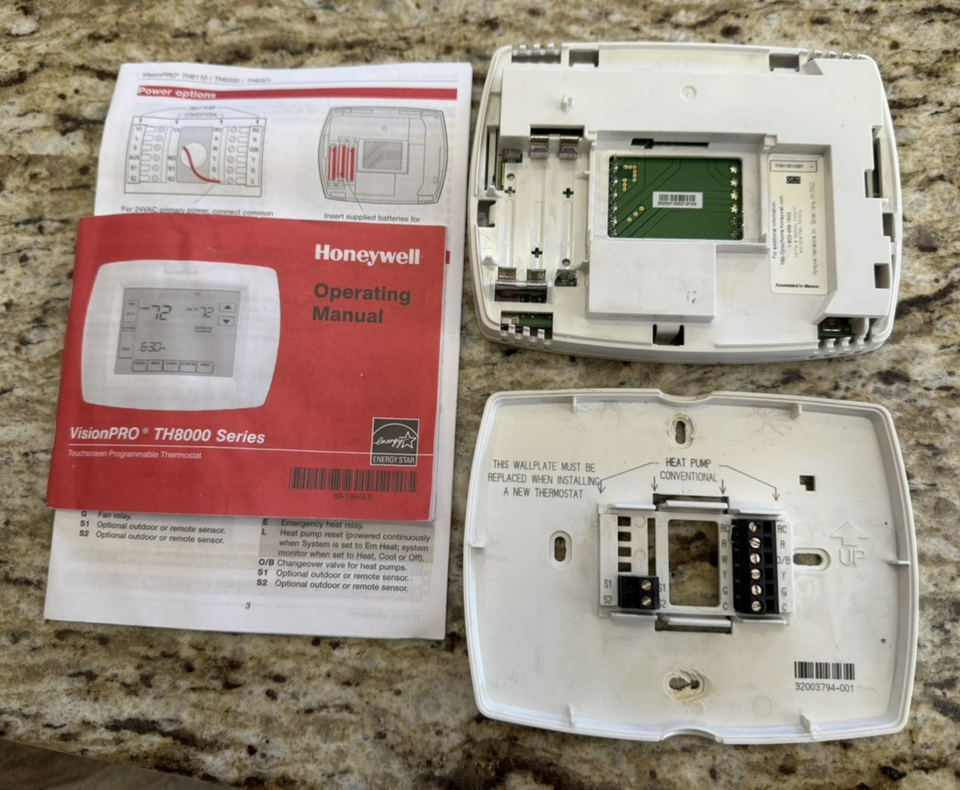Honeywell Vision PRO 8000 Touchscreen Programmable Thermostat ...