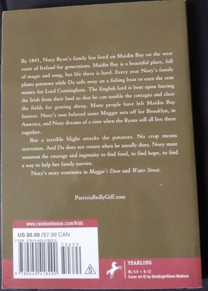 Nory Ryan Ser.: Nory Ryan's Song by Patricia Reilly Giff (2002, Trade ...