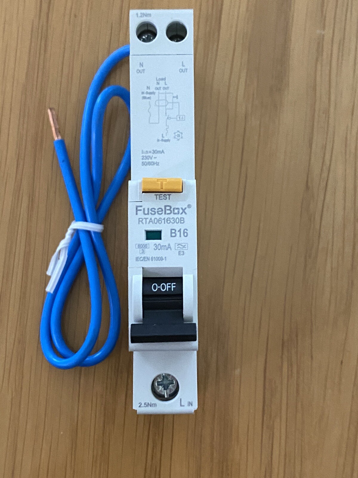 Fusebox RTA061630B RCBO SINGLE POLE I Module | Grelly UK