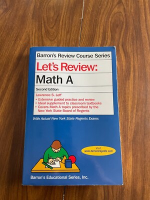 Barron's Let's Review Math A Second Edition Book in a Very Good ...