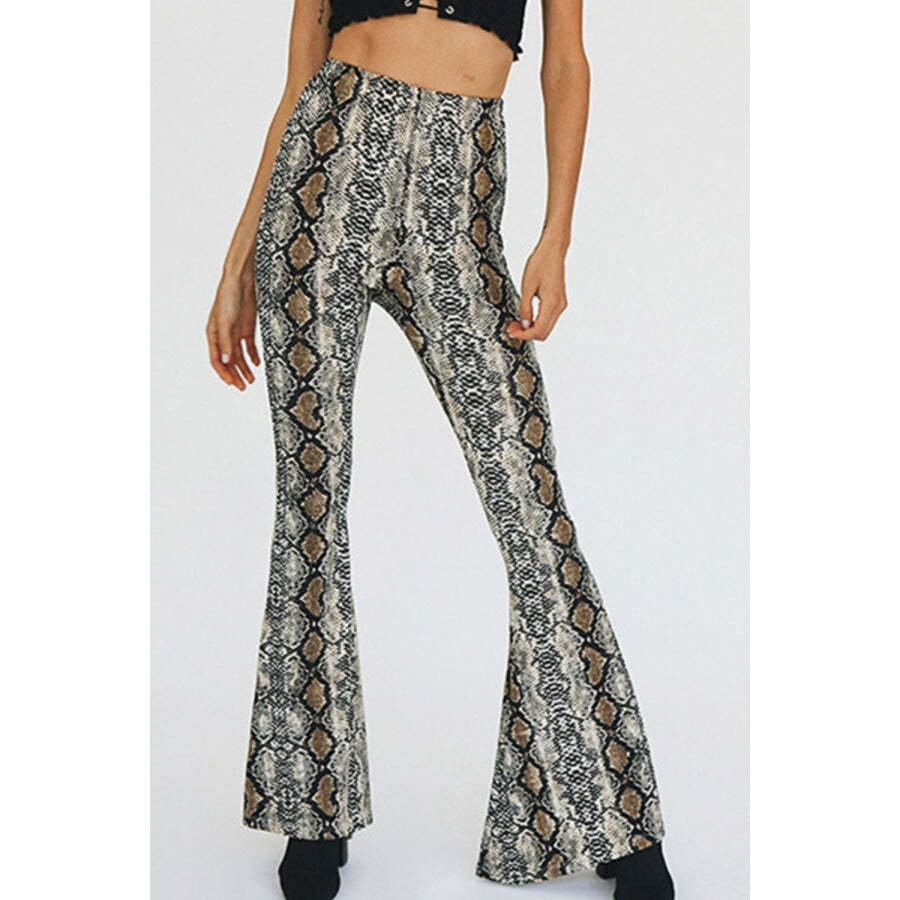 Snakeskin Print Flare Pants | eBay