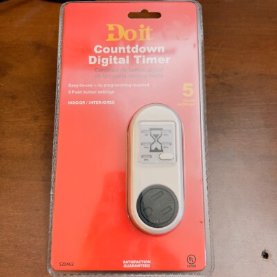 COUNTDOWN DIGITAL TIMER Indoor 5 push button timer settings Do It ...