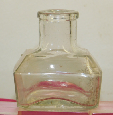 ANTIQUE INK BOTTLE unique 3/4 oz TINY MELBOURNE OLD SCHOOL INK BOTTLE ...