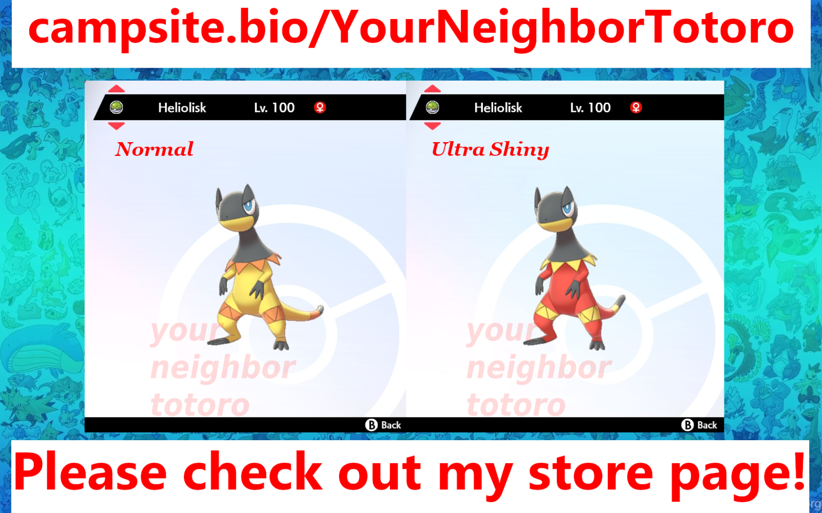 Pokemon Heliolisk Shiny