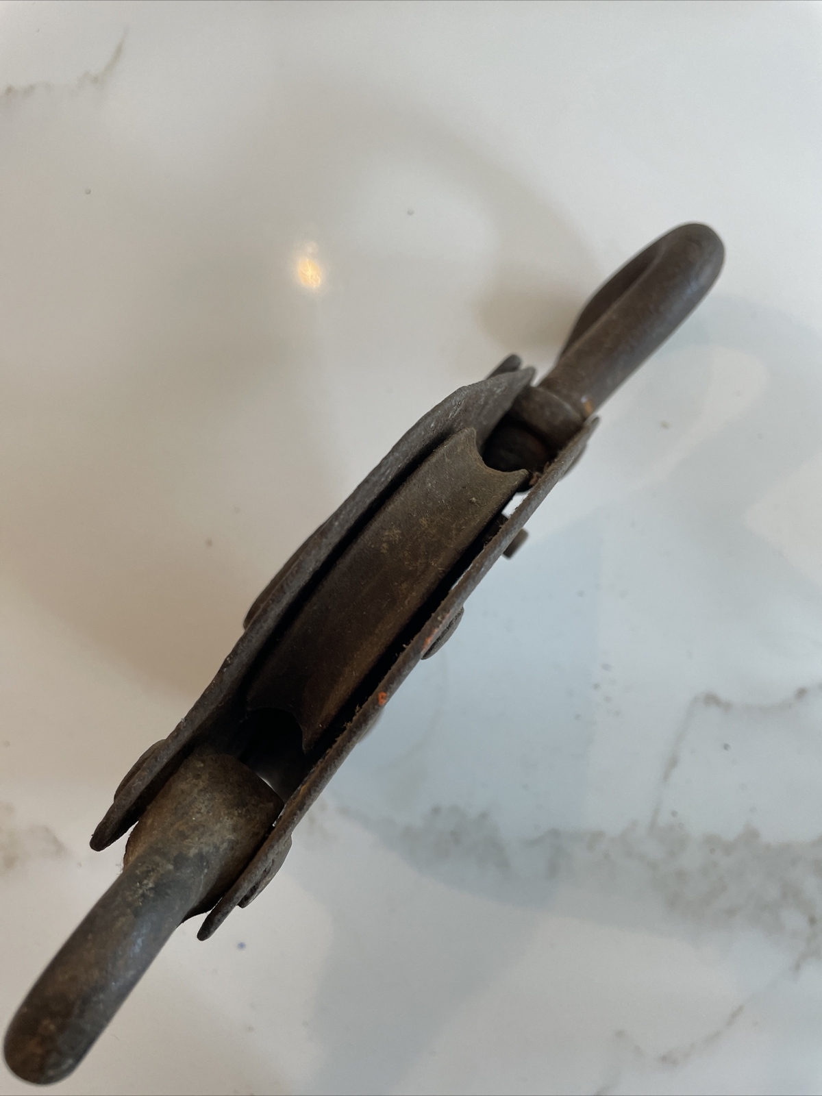 Antique 2 Wheel Pulley w/ Rope Lock Barn, Farm Pulley - Vintage 12 ...