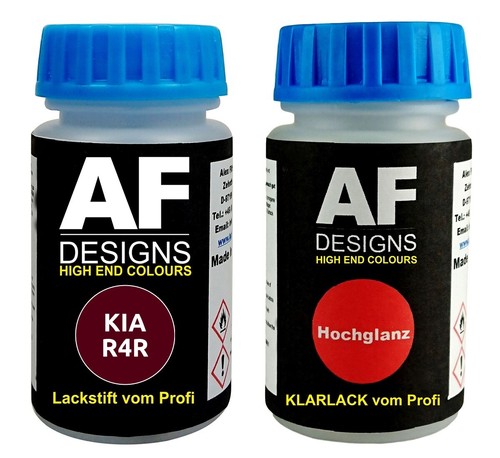 Lackstift KIA R4R Current Red Metallic + Klarlack je 50ml Autolack ...