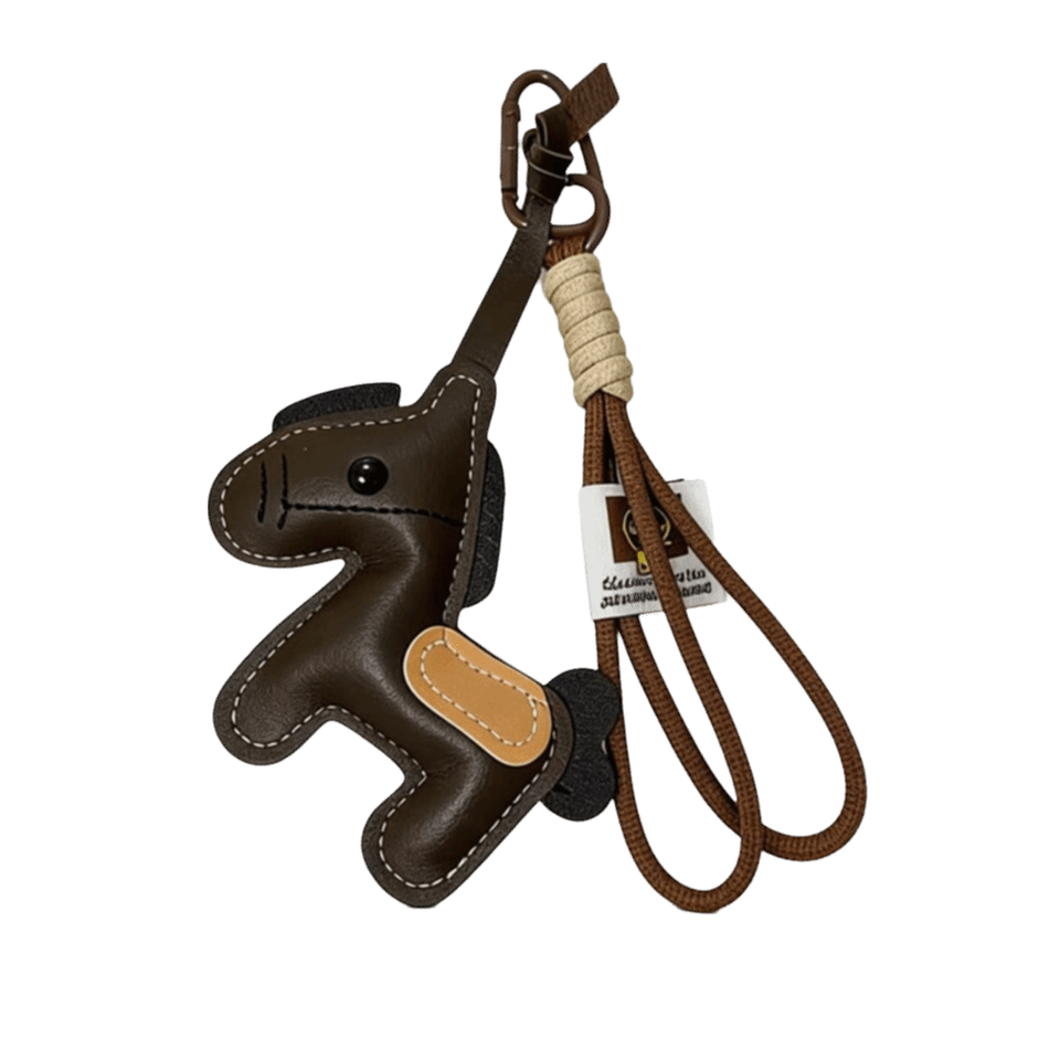 Pony Design Leather Pony Keychain Handmade Phone Bag Pendant Gift ...