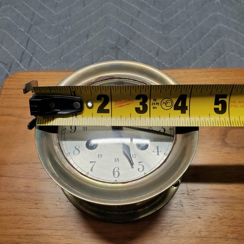 Vintage Salem Ships Bell Clock & Barometer Set W/ Key Nautical Brass ...