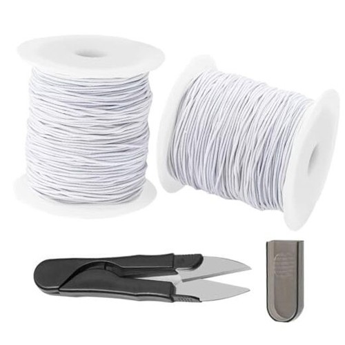 White Elastic Cord for Bracelets, Strong Stretchy Bracelet 0.8mm white ...