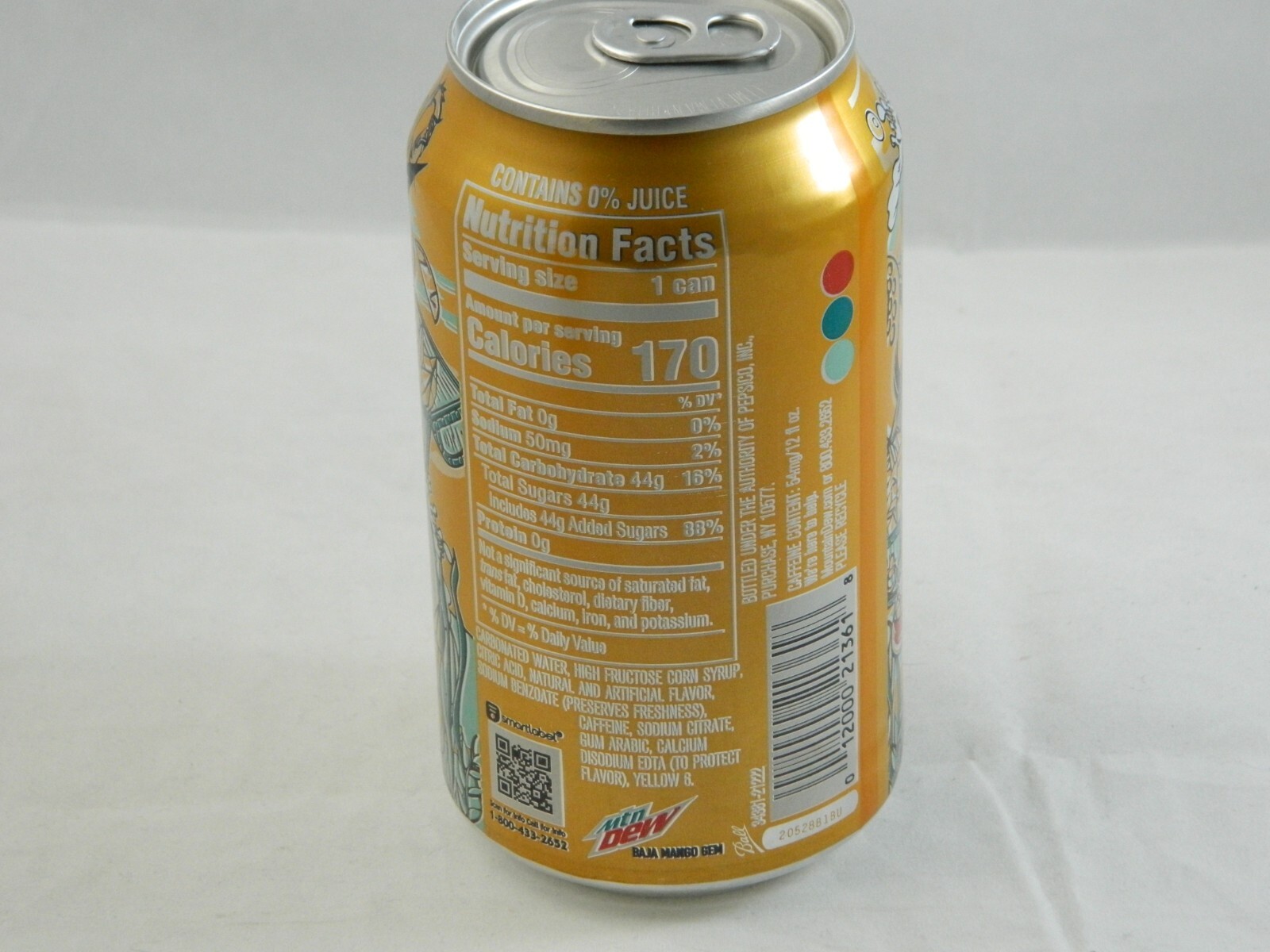 Mountain Dew Baja Mango Gem 1 Full 20oz Bottle 1 12oz Can Brand New MTN ...