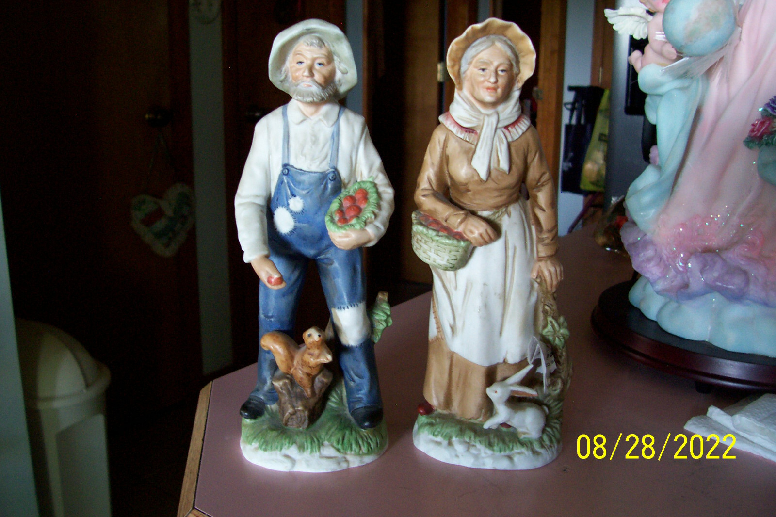 Homco Old Man and Woman Farmers 8"ceramic figurines no. 1409 | eBay