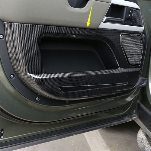 2×Carbon Fiber ABS Door Anti-Kick Panel Cover For 2020-22 Land Rover ...