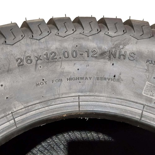 Two 26x12.00-12 26x12-12 26x12x12 Lawn Mower Garden Turf Tires 4 Ply ...