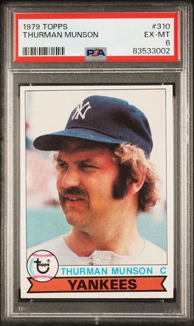 1979 Topps Thurman Munson LAST Vintage Baseball Card #310 NY Yankees ...