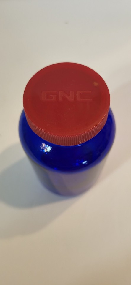 Beautiful Vintage Cobalt Blue GNC Medicine Bottle with Original Lid | eBay