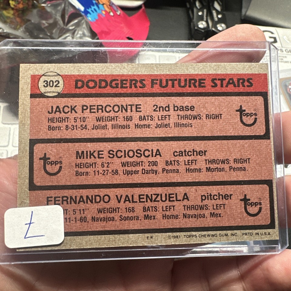 1981 Topps #302 Dodger Rookies Scioscia, Valenzuela | eBay