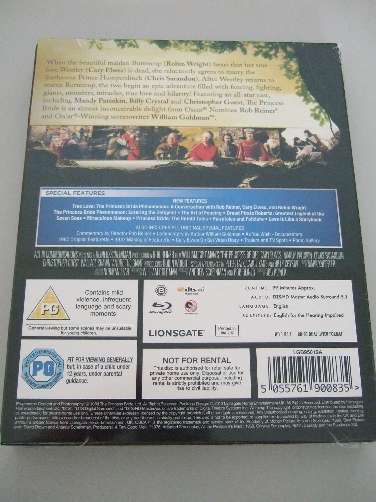 The Princess Bride Blu-ray Steelbook Edition 5055761900835 UK PAL for ...