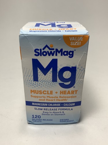 Slow-Mag Mg Muscle + Heart Magnesium Chloride & Calcium (120 tablets ...