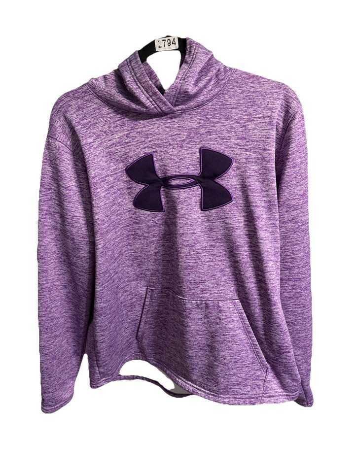 Under Armour Hoodie Womens LG Sweatshirt Purple ColdGear Outdoors Storm ...