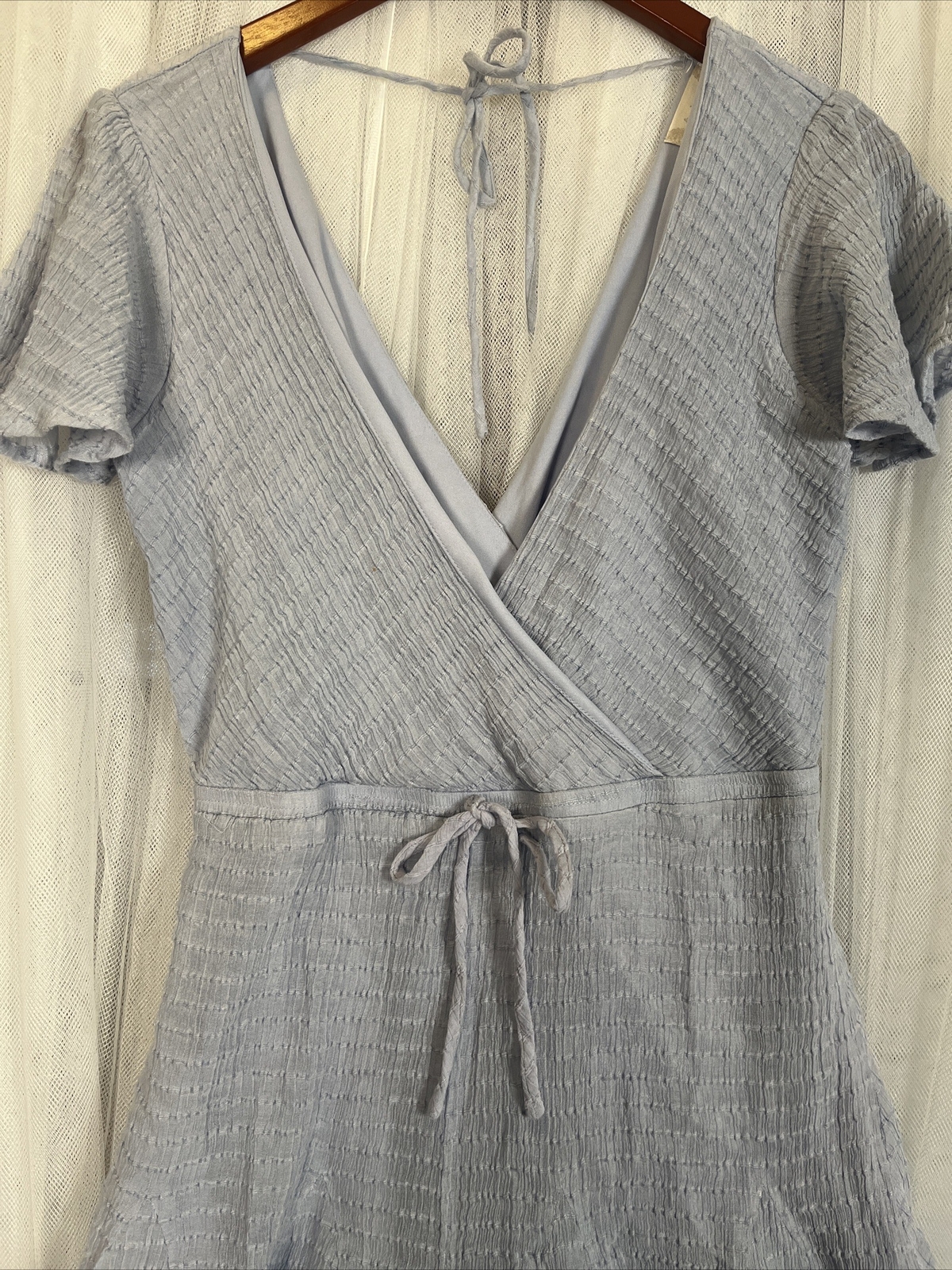 Alter’d State Powder Blue Romper Pretty Frilly Women’s Size Medium | eBay