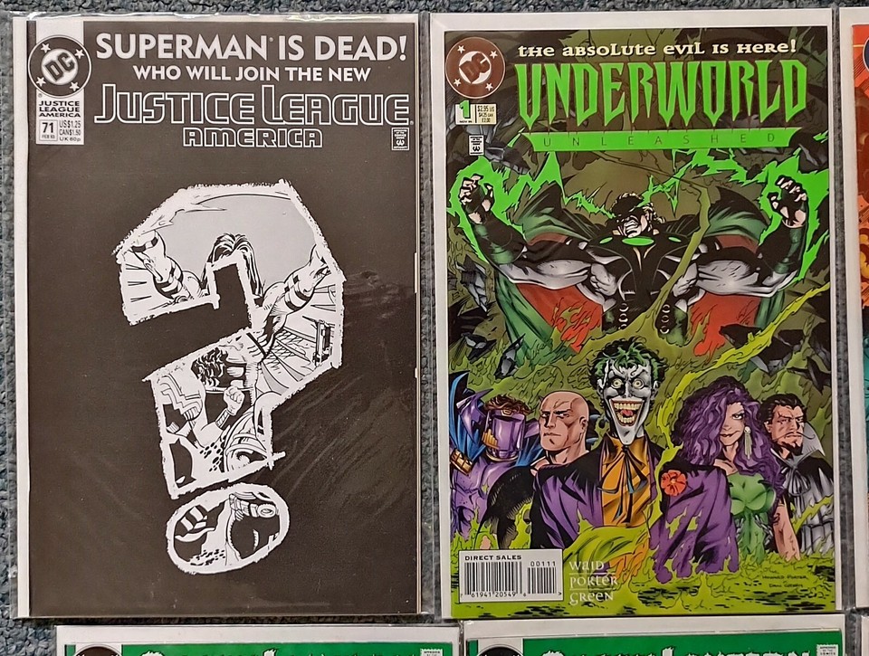 DC Comics Lot - Justice League #71, Underworld, Eclipso, Sandman, Flash ...