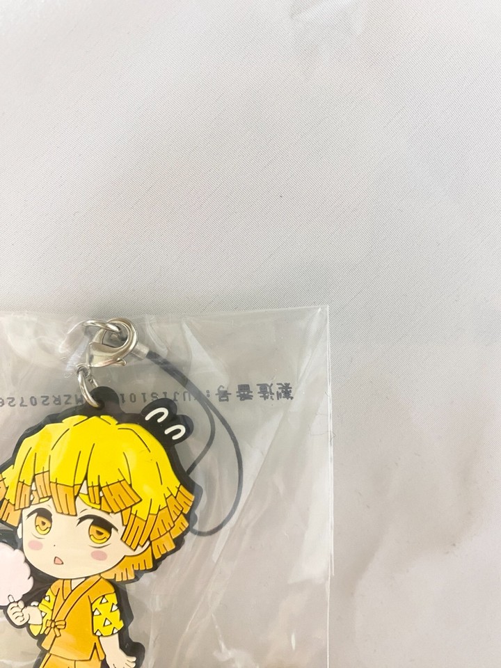 Demon Slayer Kimetsu no Yaiba Rubber Keychain Zenitsu Agatsuma Kyun ...