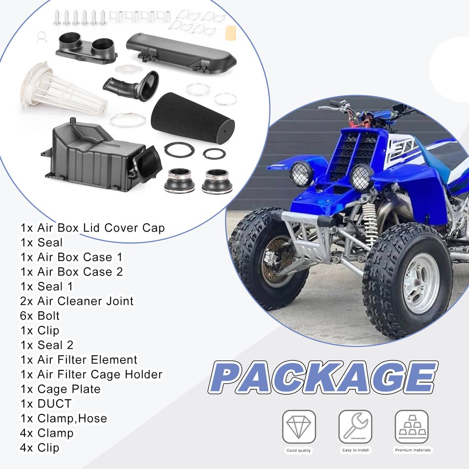 Air Filter Box & Guide & Cover Assembly Kit for Yamaha Banshee YFZ 350 ...