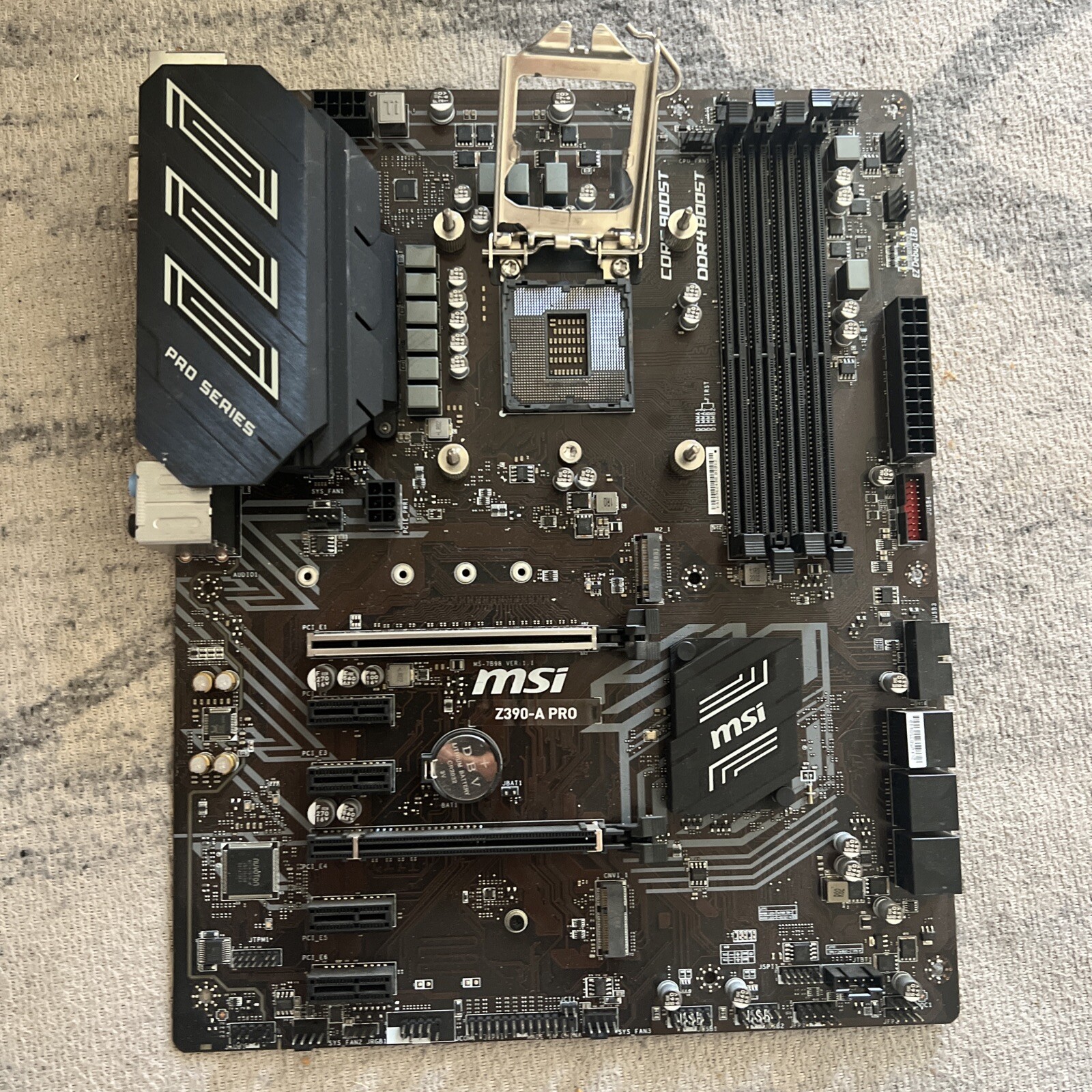 MSI Z390-A Pro LGA1151 Intel Motherboard and Intel Core i5-9600k ...