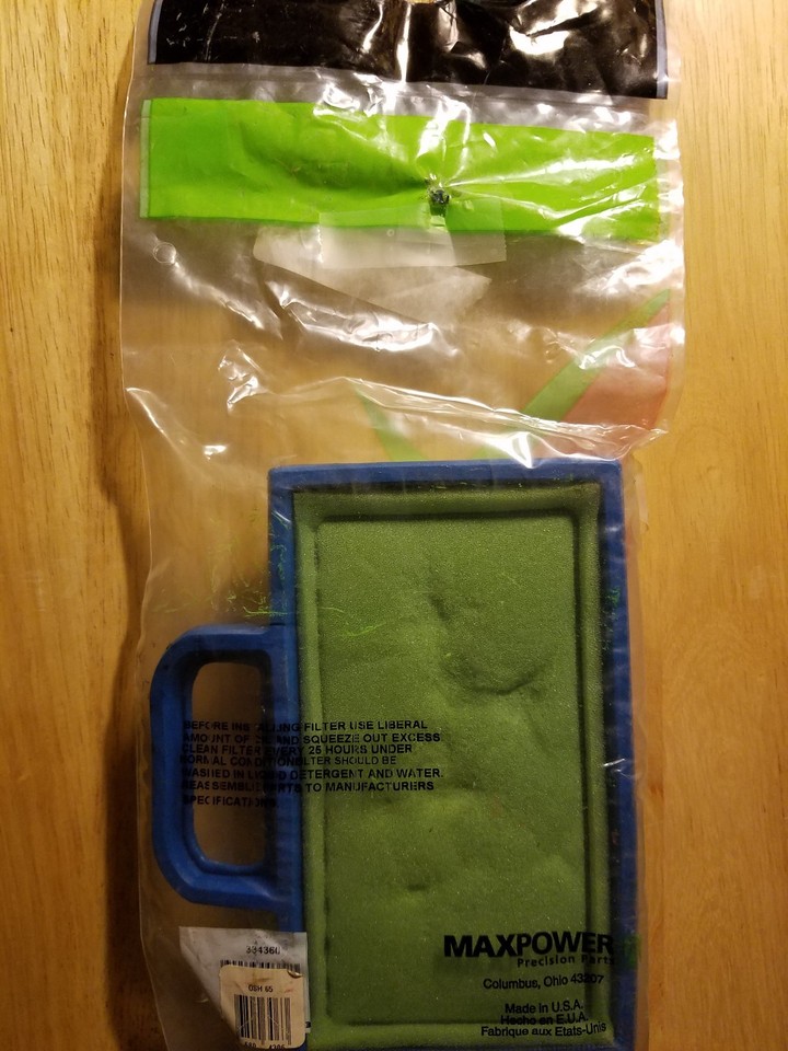 New Maxpower Air Filter Part 334360 replaces B&S OEM 499486 & 2436385 ...