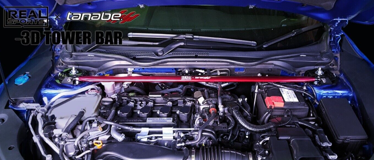 Tanabe GENUINE Front 3D Tower Bar for Honda Civic FK7 L15C ☆ RRFK7STB-F ...