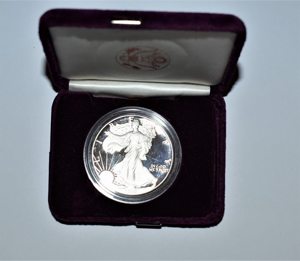 1987 S Walking Liberty Eagle Fine 999 Silver Coin | eBay