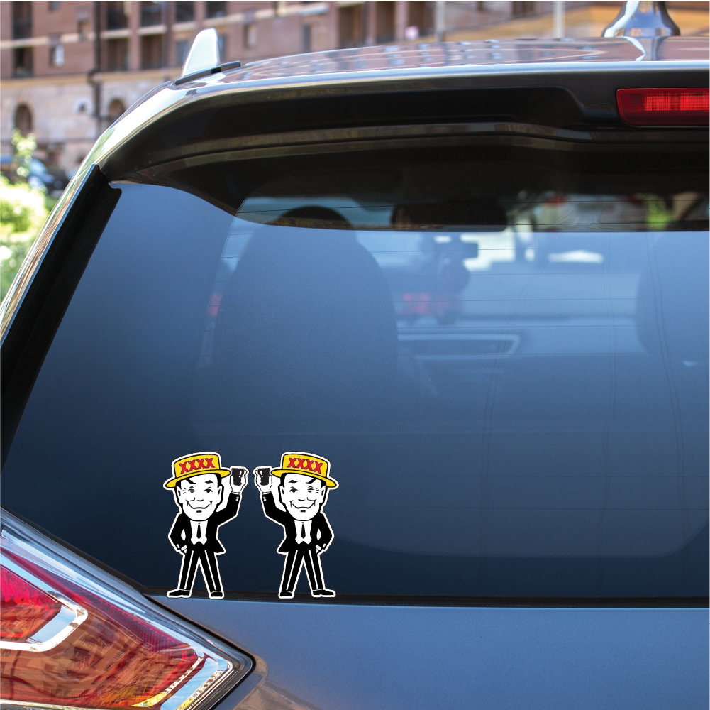 XXXX Man Mr FOUREX Beer Can Sticker Suit Bar Camping Fishing Boat Car ...