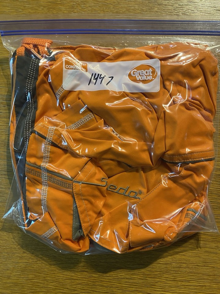 Speedo Swim Trunks Mens Large Orange Cargo Pockets Waterproof Pouch ...