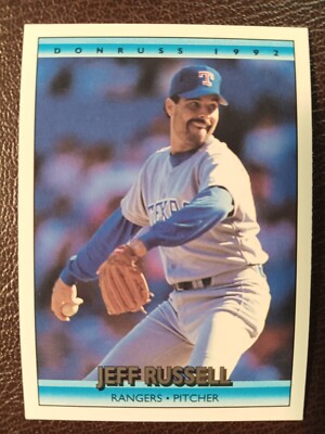 JEFF RUSSELL TEXAS RANGERS 1992 DONRUSS BASEBALL CARD #129 | eBay