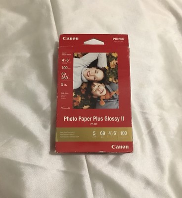 Canon Pixma Photo Paper Plus Glossy II 4x6 100 sheets 013803089417 | eBay