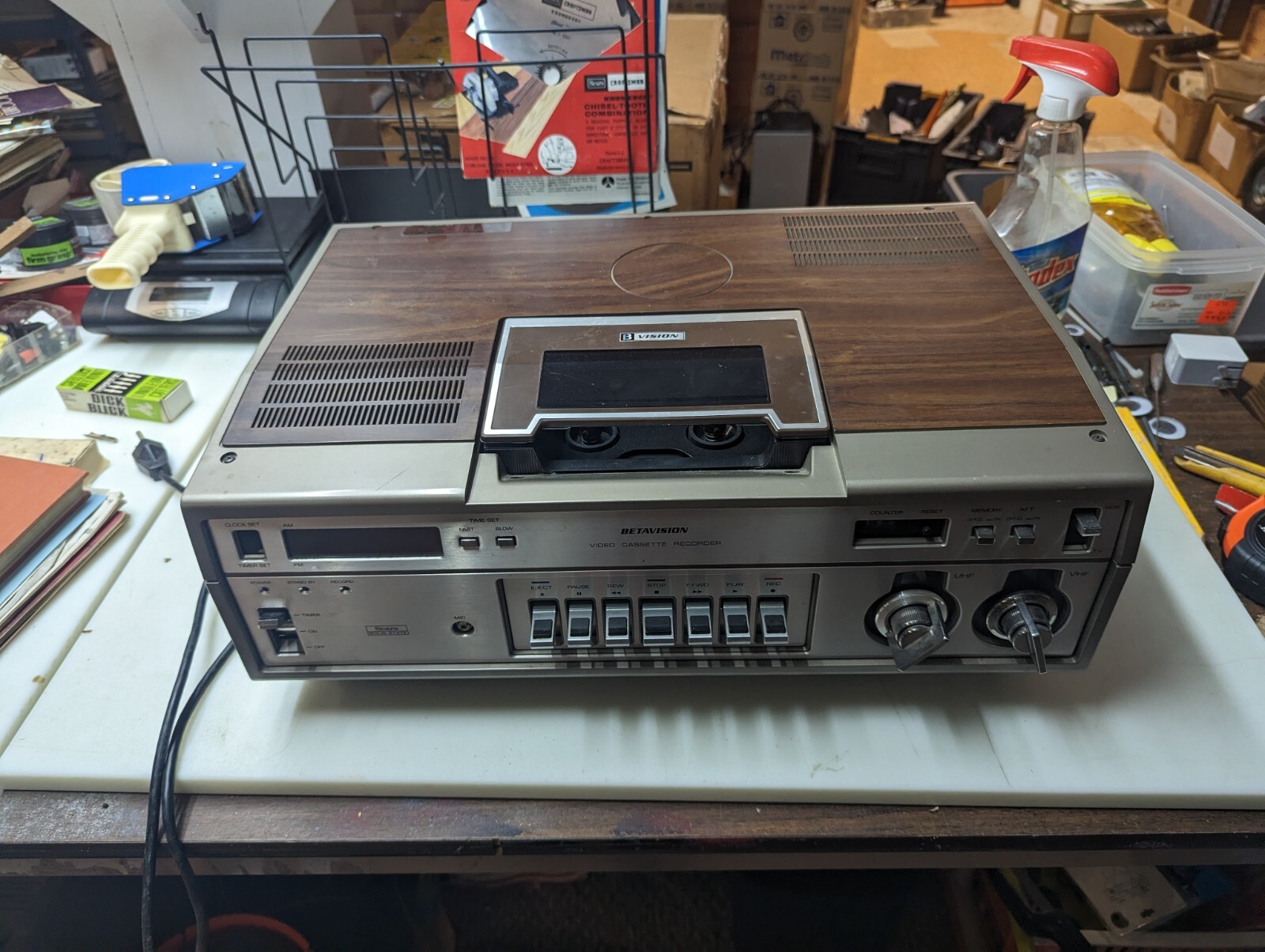 RARE Vintage Sears Betamax Betavision VCR Player Recorder Wood Grain ...