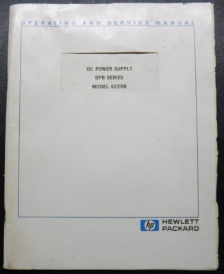 Operating and Service Manual ( DC Power Supply ) DPB Series ( Model ...