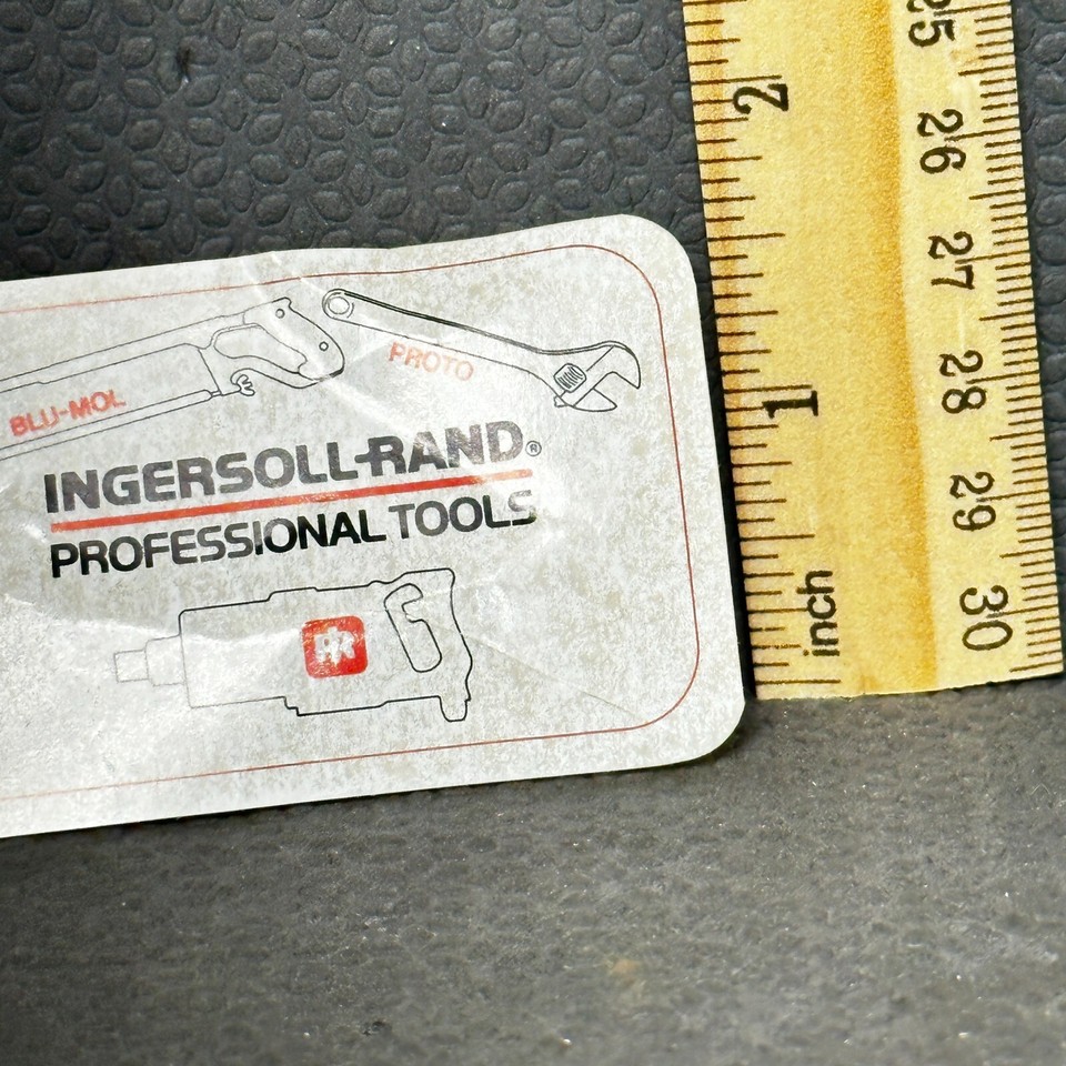 Vintage Ingersoll Rand Professional Tools Decal Sticker BLU_MOL PROTO ...